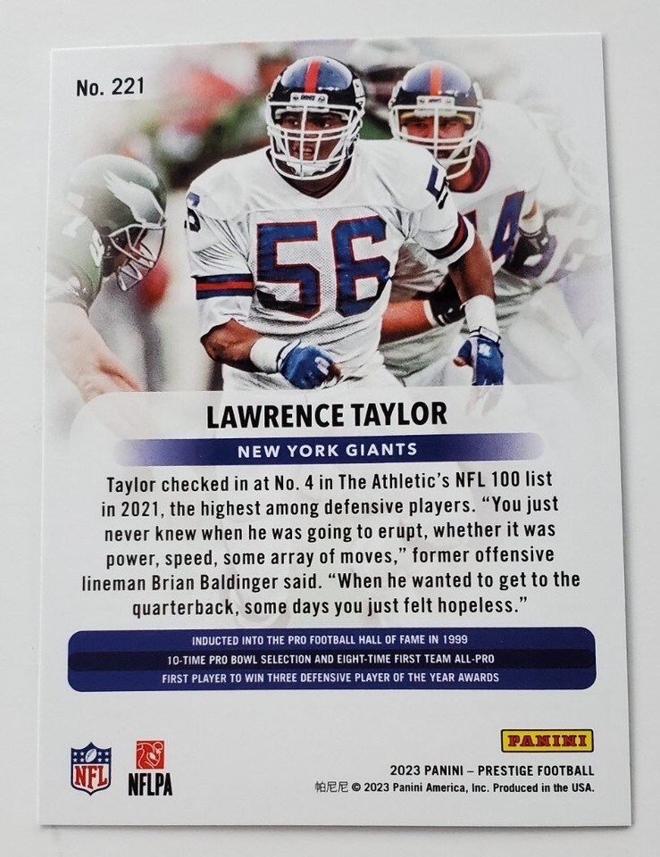 2023 Panini Prestige Lawrence Taylor New York Giants Xtra Points Hyper ...