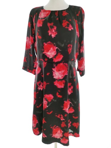 Clements Ribeiro Size M Black Midi Sheath Dress Sleeve 3/4 | eBay