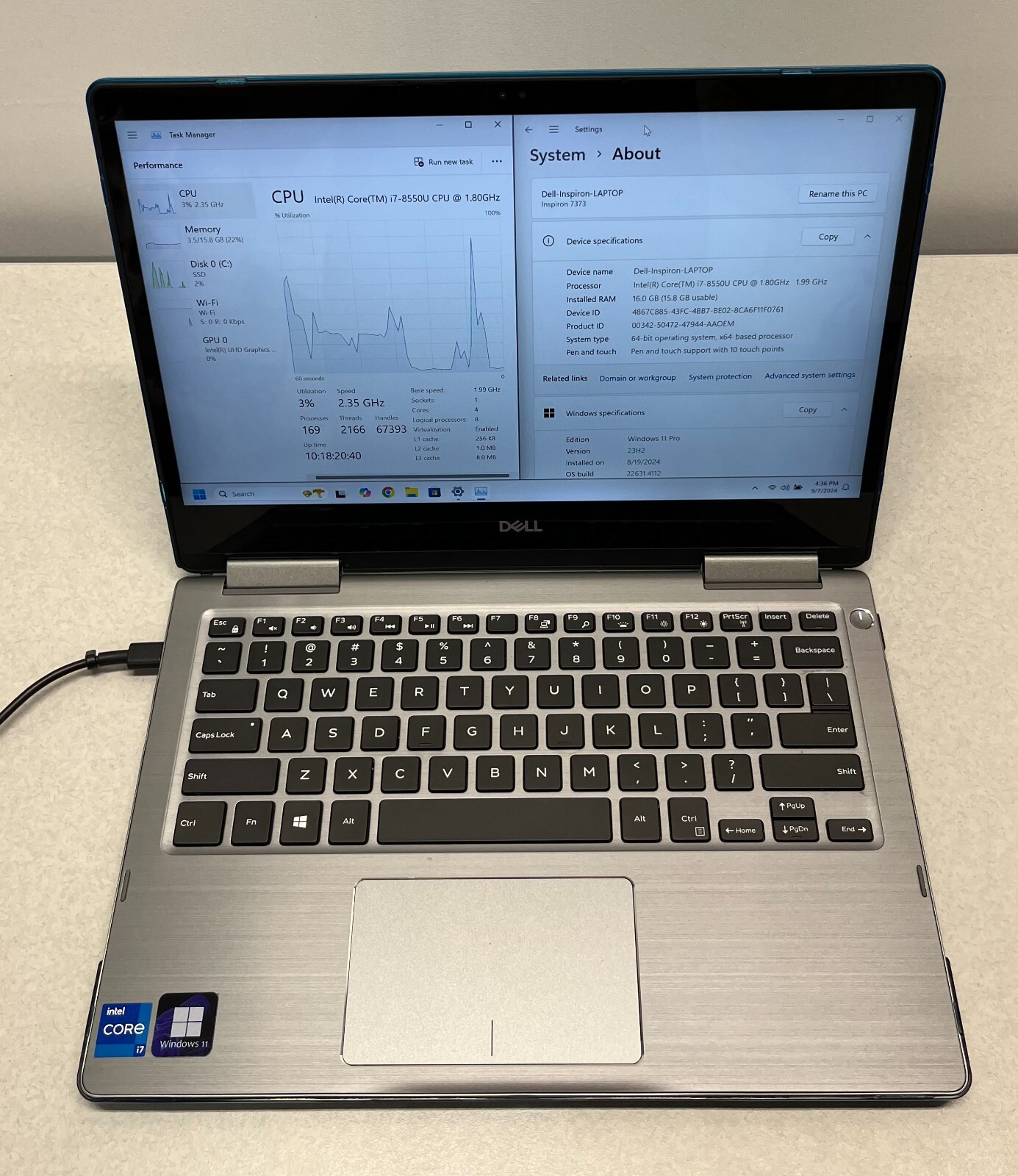 Dell Inspiron 7373 2-in-1 | i7, 16GB RAM, 256GB SSD, Touchscreen ...