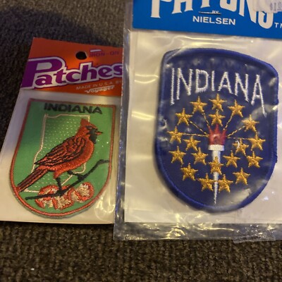 VTG Lot Of 2 Different INDIANA Souvenir Patches | eBay