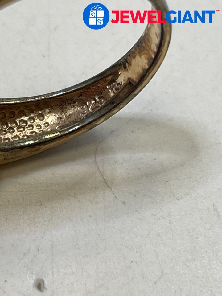 GOLD-PLATED STERLING SILVER ROSS SIMONS PURPLE STONE RING SIZE 7.75 5 ...