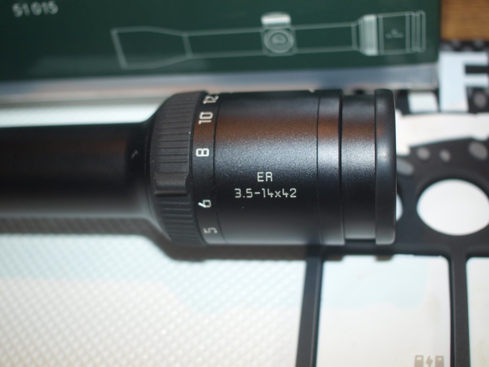 Leica ER Rifle Scope 30mm Tube 3.5-14x 42MM Matte Black - IBS Recticle ...