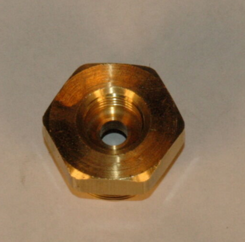 1959-65 283"/327" CORVETTE BRASS FUEL INLET FITTING CARTER WCFB SINGLE ...