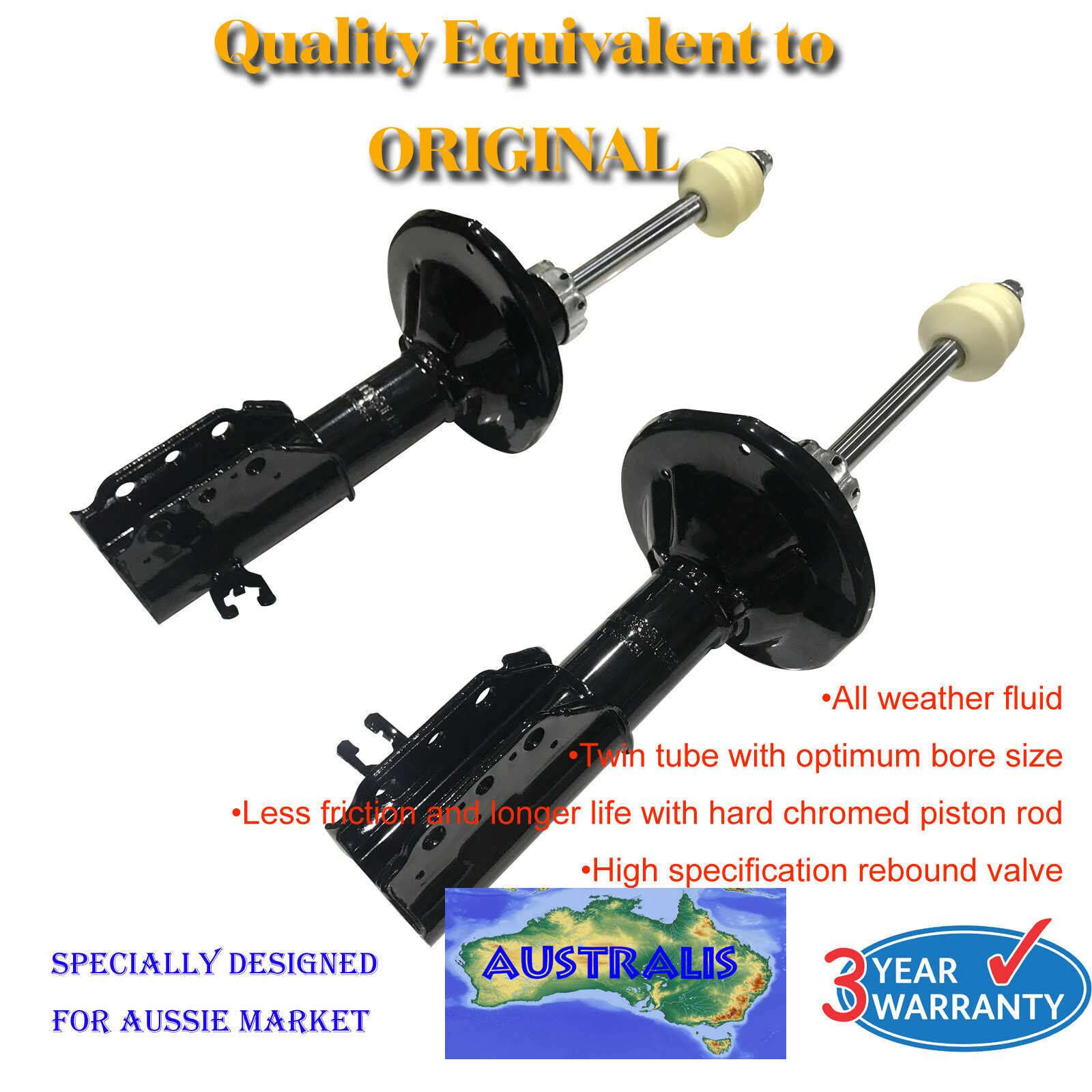 2 Struts Mazda 323 Astina BA Sedan Hatch Notch Coupe Front Shock ...