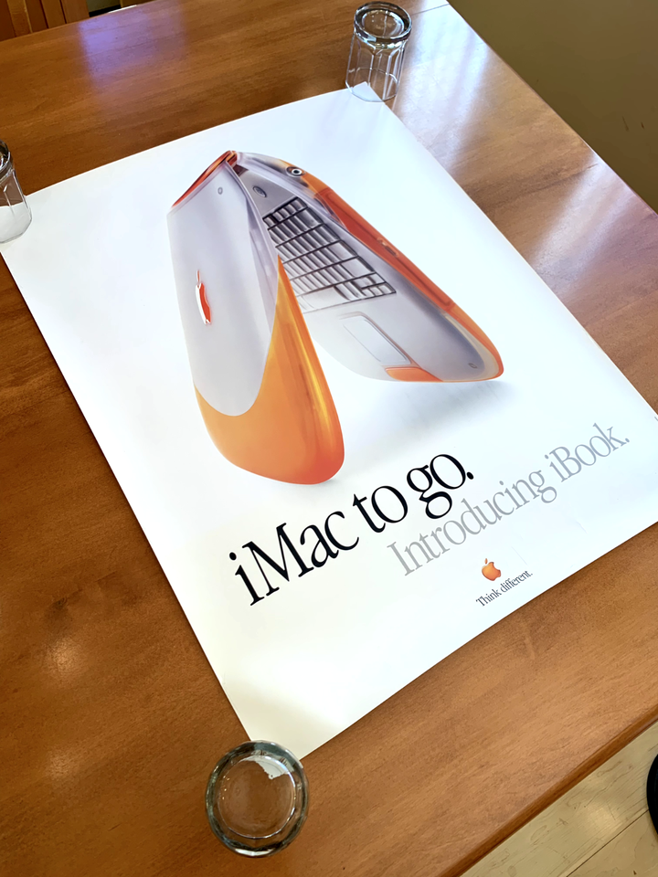1999 Apple iBook Tangerine Orange Clamshell Computer Poster Think ...