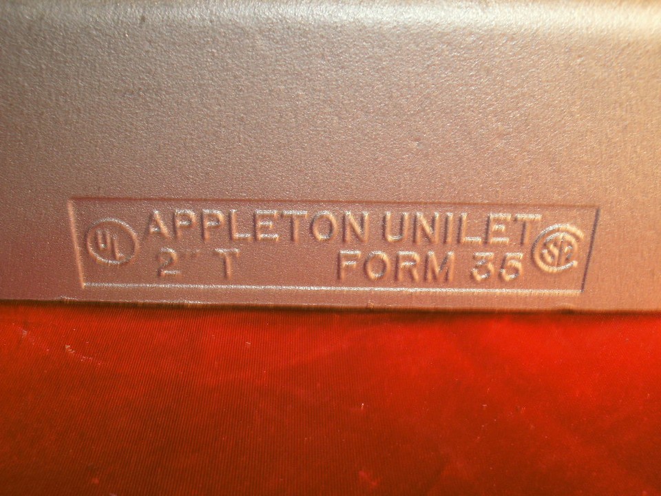 APPLETON 2" T FORM 35 MALLEABLE IRON CONDULET/CONDUIT OUTLET BODY T200 ...