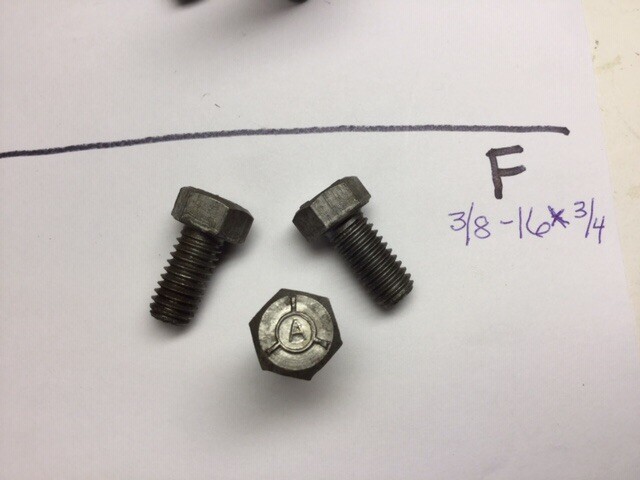 3 Vintage NOS Genuine A Marked Spicer Bolts 3/8 Willys MB GPW G503 CJ2A ...