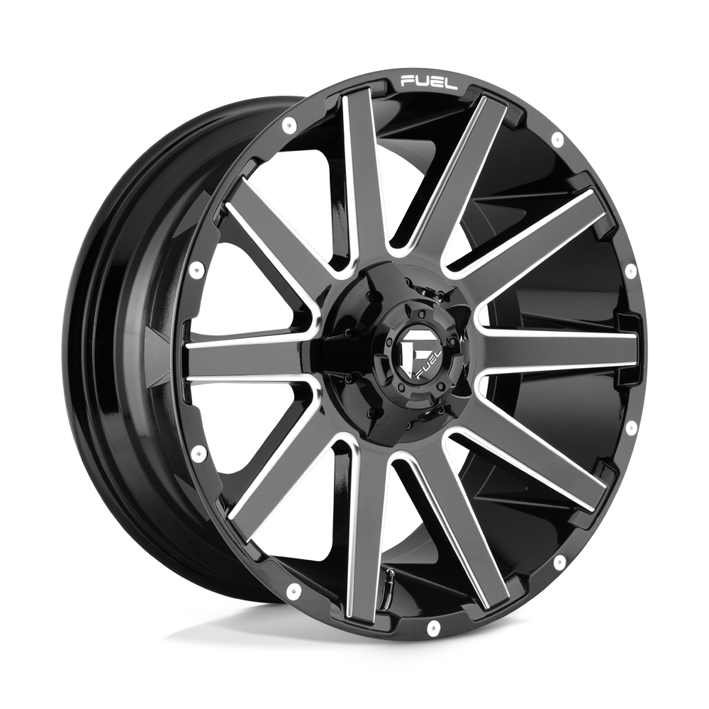 Set of 4 Fuel Off Road D615 CONTRA Wheels 20X9 6X135/5.5 BLACK-MIL 20MM ...