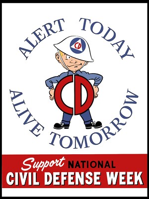Support National Civil Defense Week NEW Sign 24"x30" USA STEEL XL Size ...