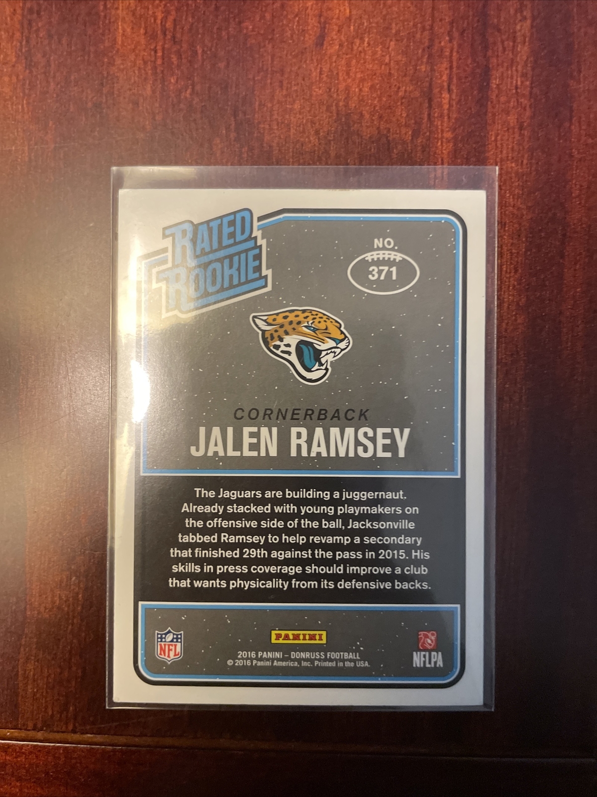 2016 Donruss - Rated Rookies Press Proof Green #371 Jalen Ramsey (RC ...