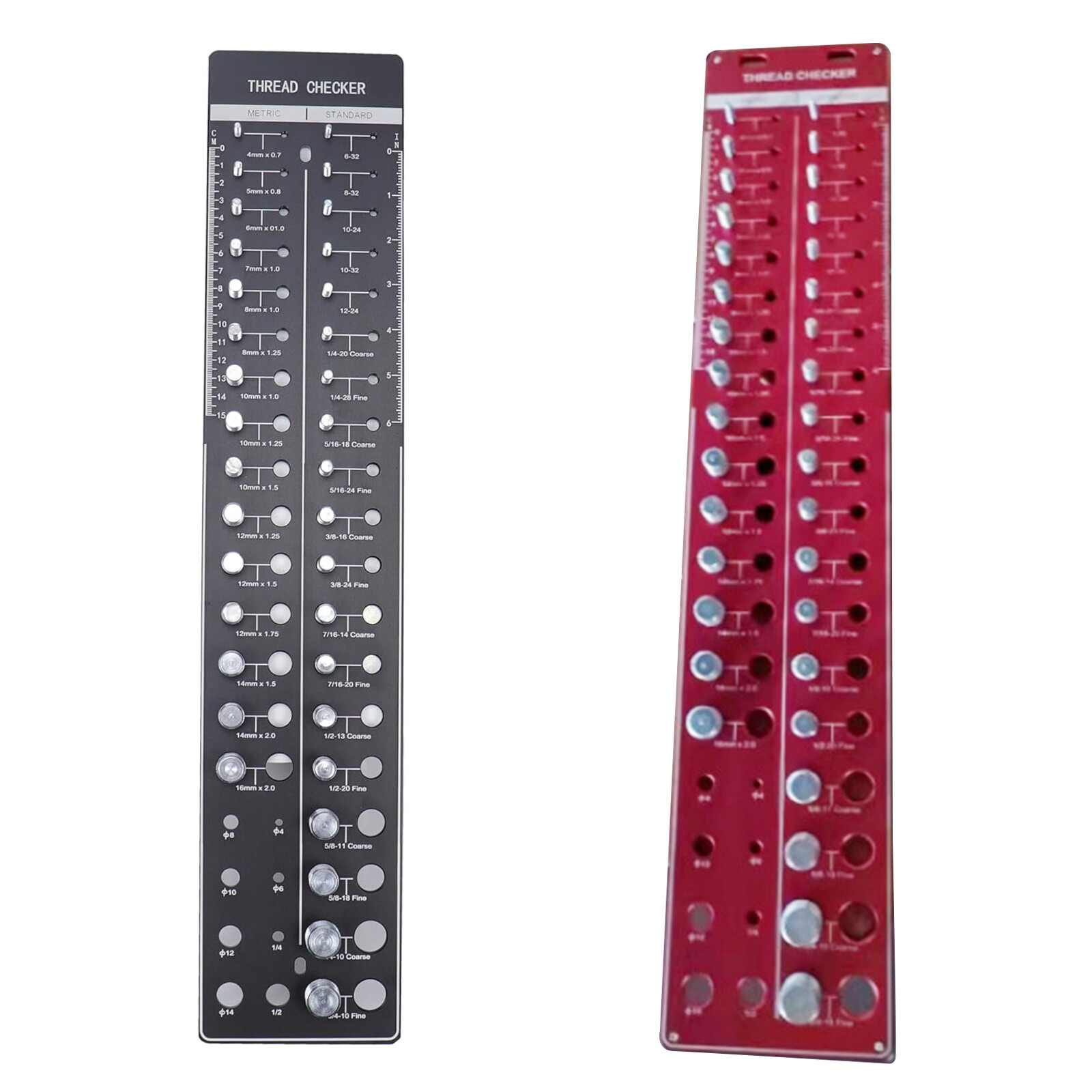 Metric and Inch Screw Kit 34 Thread Identifier Gauge Bolt and Nut ...