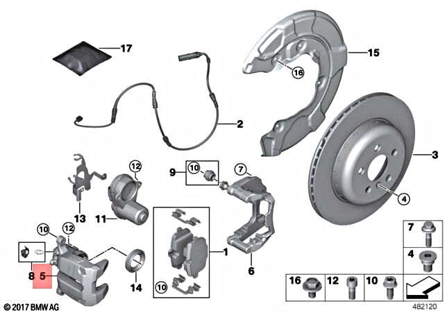 Genuine BMW X3 X5 X6 G01 G02 G05 G06 X3 18d CALIPER HOUSING RIGHT ...