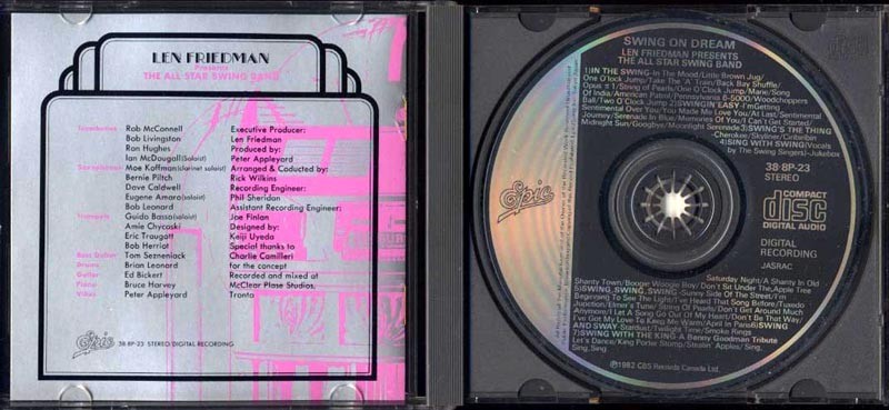 LEN FRIEDMAN Swing On Dream JAPAN 1982 1st Press CD 38 8P-23 3800yen 35 ...