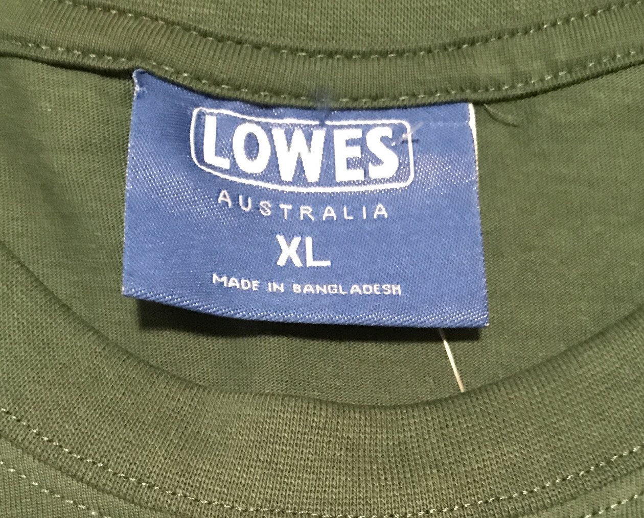 Lowes Size XL Aust Our Great Southern Land Mend Stretchy Tshirt Green ...