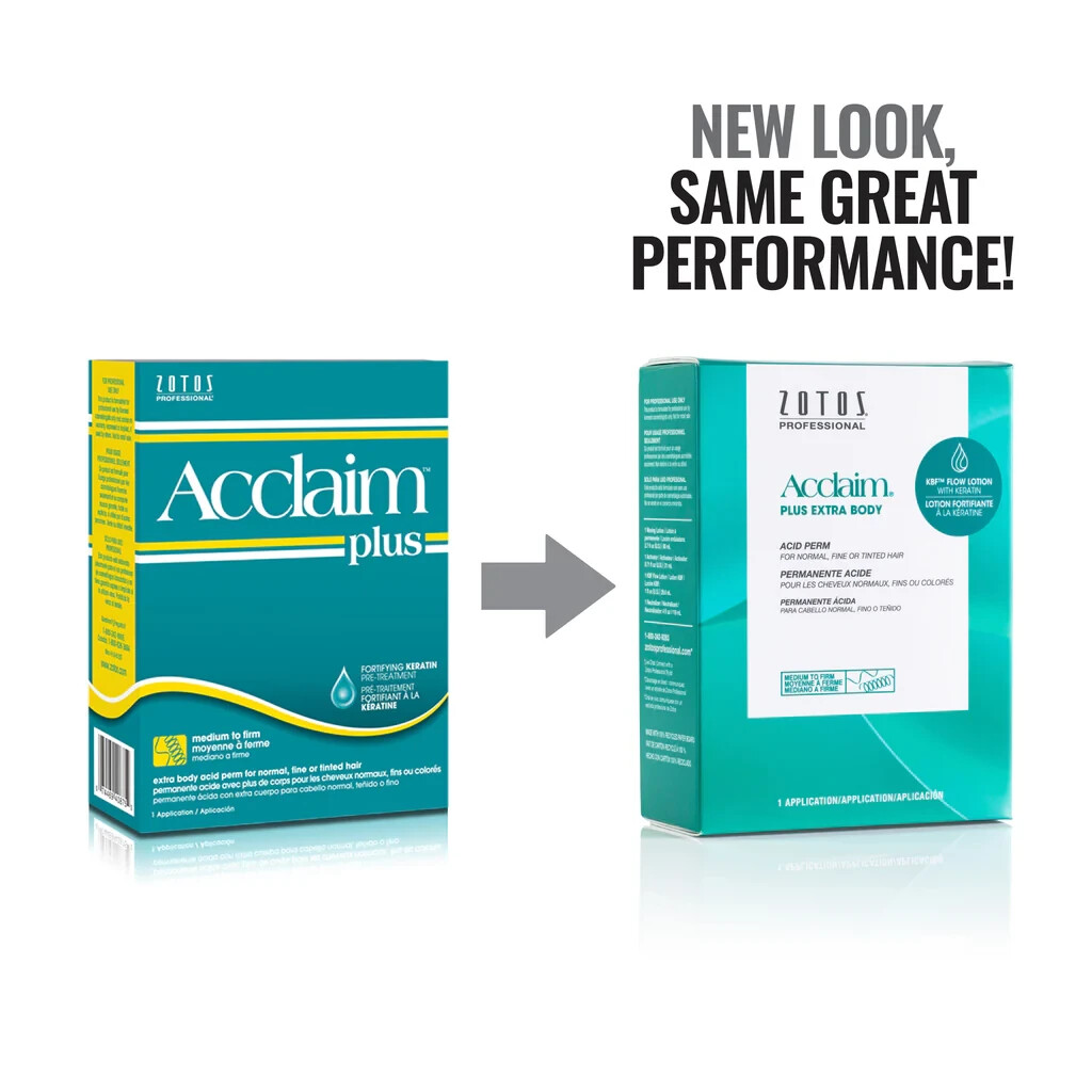 ACCLAIM PLUS PERM EXTRA BODY MED TO FIRM NORMAL, TINTED, FINE. WITH KBF ...