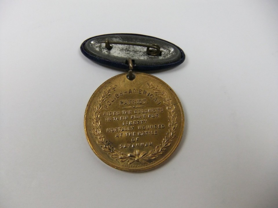 General Casamir Pulaski Day 1929 Pin Medal Polish American Revolution ...