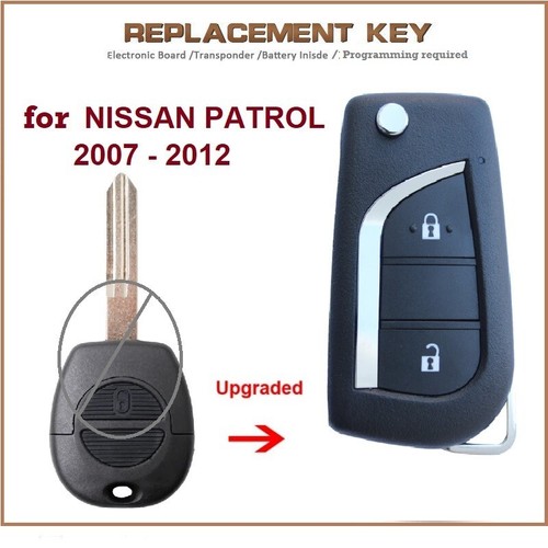 Fits NISSAN PATROL REMOTE TRANSPONDER CAR KEY x 1 2007 2008 2009 2010 ...