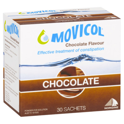 MOVICOL Constipation Relief Powder 30 Sachets Chocolate Macrogol 3350 ...