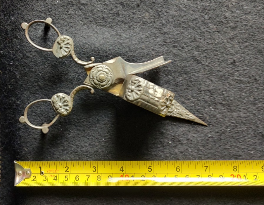 Antique Fancy Metal Candle Snuffer / Wick Scissors - Vintage | eBay