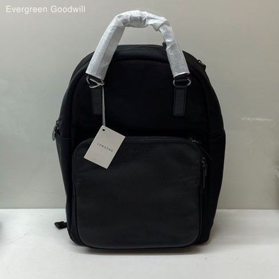 Lo & Sons Black Nylon & Leather The Rowledge Backpack | eBay