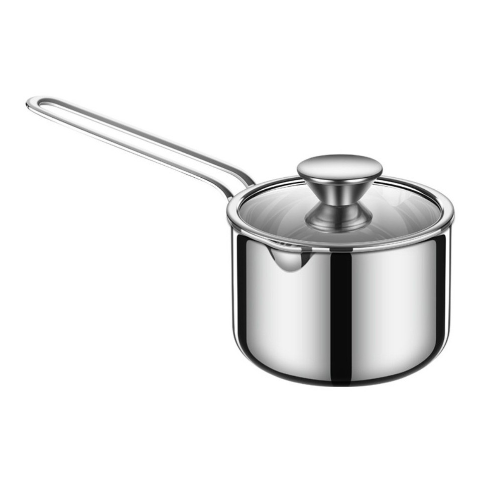 Stainless Steel Snow Pan Multipurpose Pot with Tempered Lid for Small ...