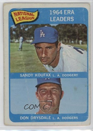 1965 O-Pee-Chee League Leaders Sandy Koufax Don Drysdale #8 HOF | eBay