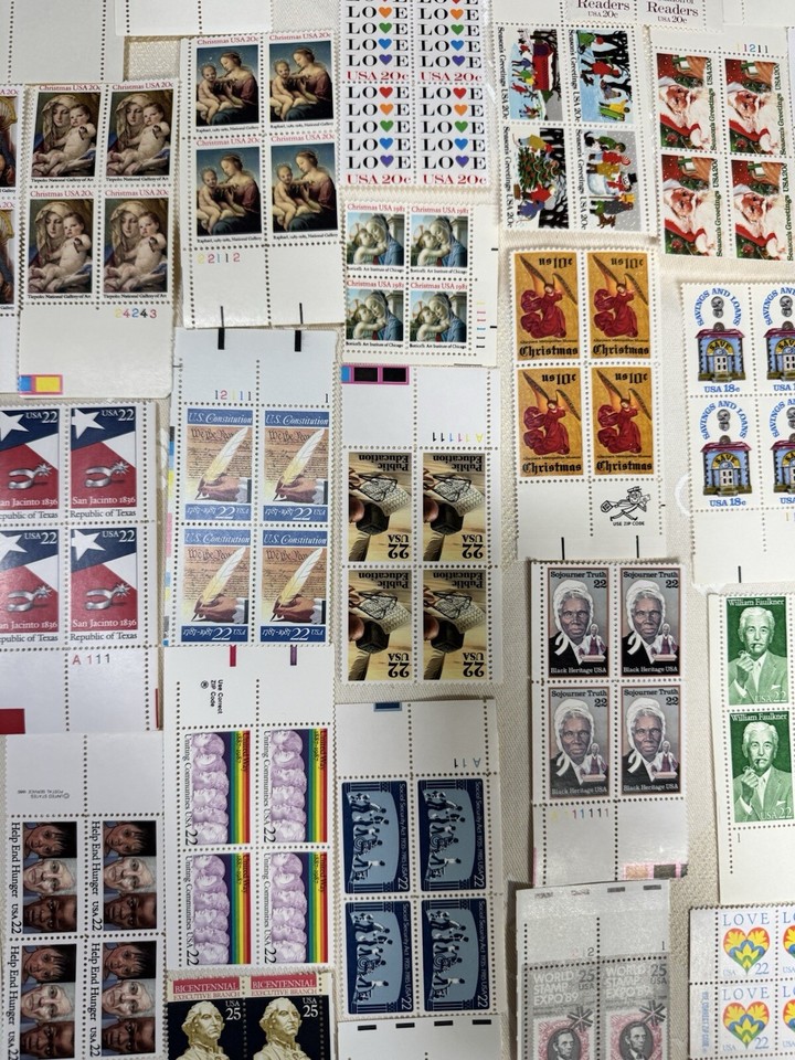 US Postage Stamps $300+High Face Value Airmails,Panes,Plate Blocks ...
