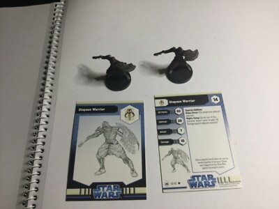 2 x Utapaun warrior Star Wars Miniature with stat card | eBay Australia