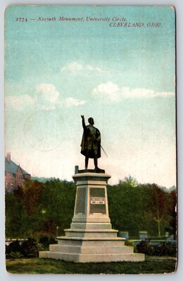 Vintage 1913 Postcard. Cleveland Ohio, Kossuth Monument, University ...
