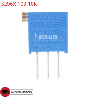 10pcs 3296X-103 10K Precision Multi-Turn Adjustable Potentiometer NEW ...