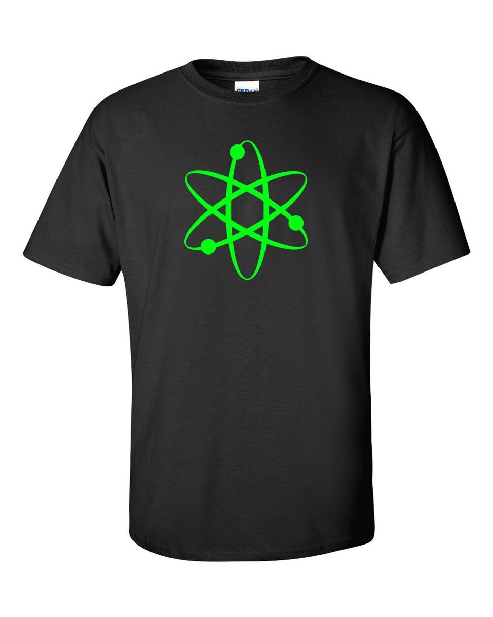 Neon Green Atomic Symbol