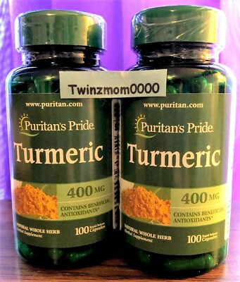 2X Turmeric 400mg 100 CAPSULES Antioxidant Anti-Inflammatory ...