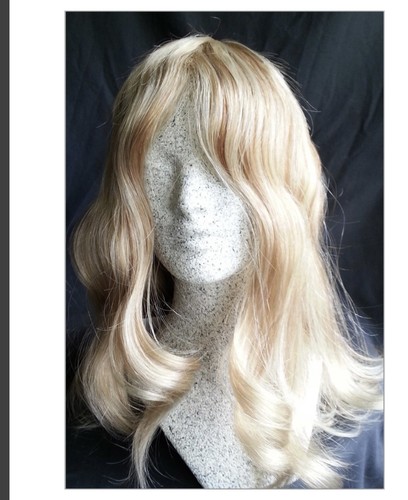 Remy Human Hair “16 integration wig topper pull through blondblend NIB ...