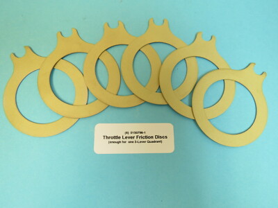 Corry Penna Aero WWII Shakespeare (6) Throttle Quadrant Friction Discs ...