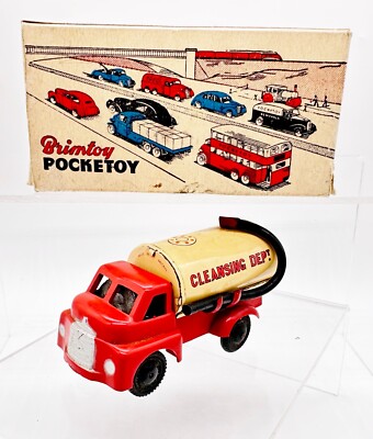 RARE BOXED BRIMTOY POCKETOY FRICTION / GYRO NO. 540 CLEANSING LORRY ...