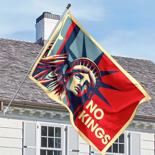 No Kings House Flag | Anti-Trump Political Protest Flag | Resist ...