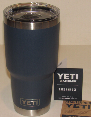 Yeti Rambler 30 Oz Mug Blue U-Line Logo NEW Magslider Lid Navy Coffee ...