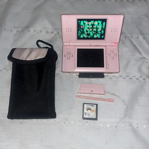 Nintendo DS Lite Pink Console: Stylus, 2 Games, Console Case Tested | eBay