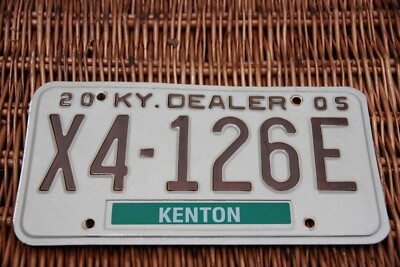 2005 KENTUCKY License Plate ** DEALER ** KENTON COUNTY *** '05 ky dlr ...