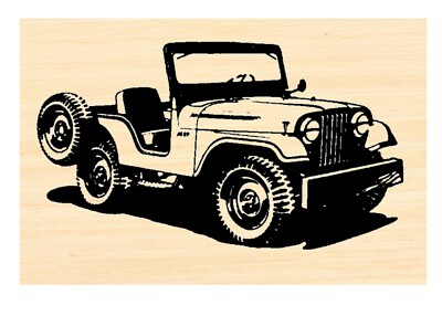 P123 Classic Car Jeep Wrangler Rubber Stamp | eBay