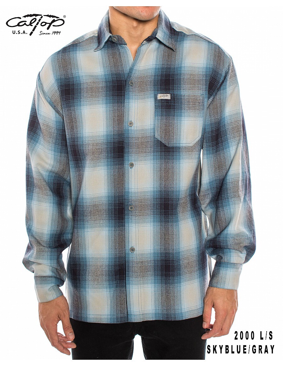 CALTOP OLD SCHOOL FLANNEL VETERANO LONGSLEEVE SHIRT PLAID SM-5X ...