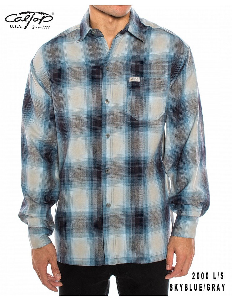 CALTOP OLD SCHOOL FLANNEL VETERANO LONGSLEEVE SHIRT PLAID SM-5X ...