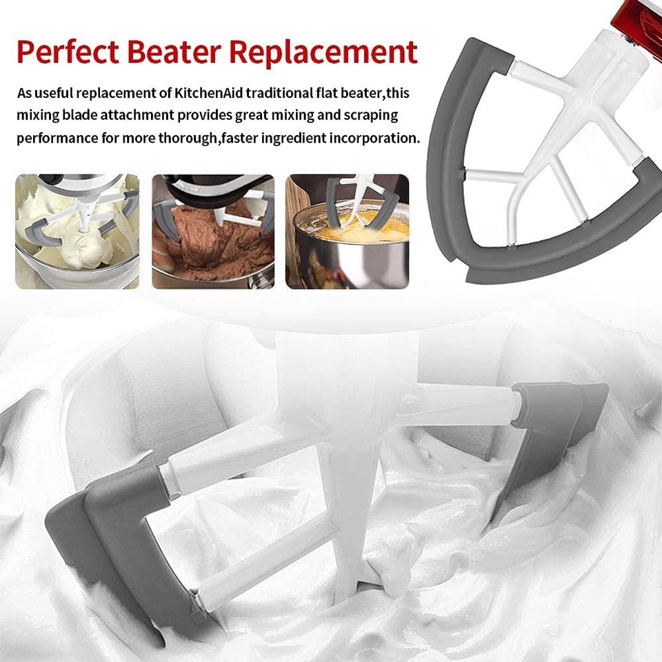 Flex Edge Beater for KitchenAid 4.5-5 Quart Flat Beater Silicone Bowl ...