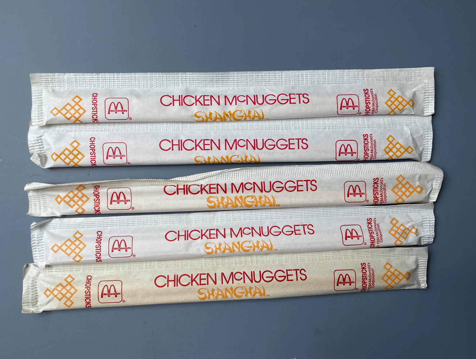 LOT 5 McDonalds Chicken McNuggets Shanghai Chop Sticks Chopsticks VTG ...