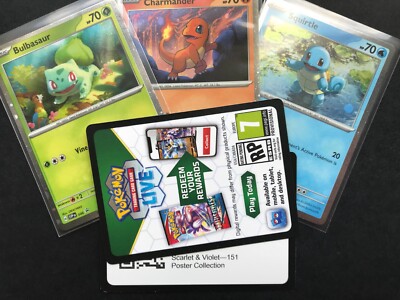 151 Poster Collection Pokemon Online Code Card Sent Via eBay Message | eBay
