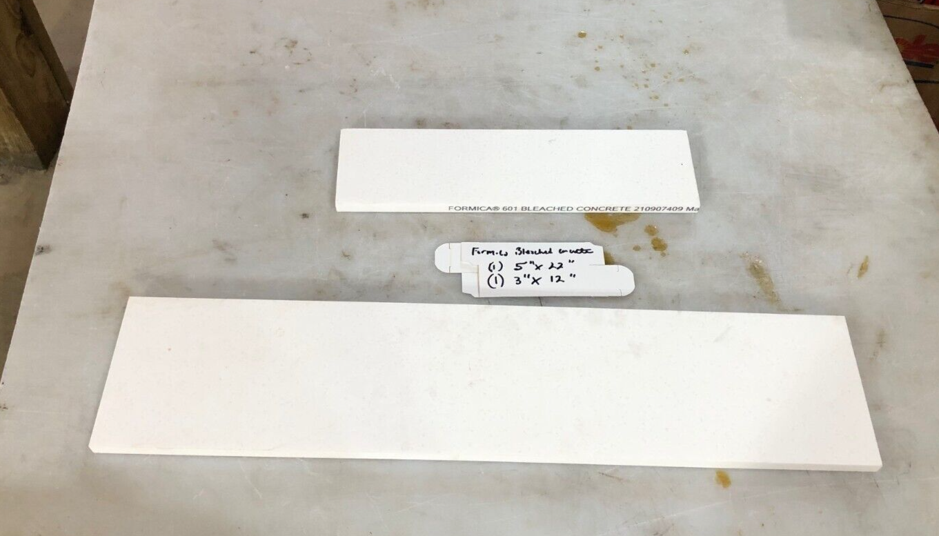 Formica BLEACHED CONCRETE solid surface countertop cut offs 12mm | eBay