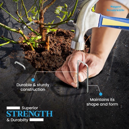 Super Geotextile Landscape Staples Heavy Duty 11 Ga Galvanized U-Shaped ...