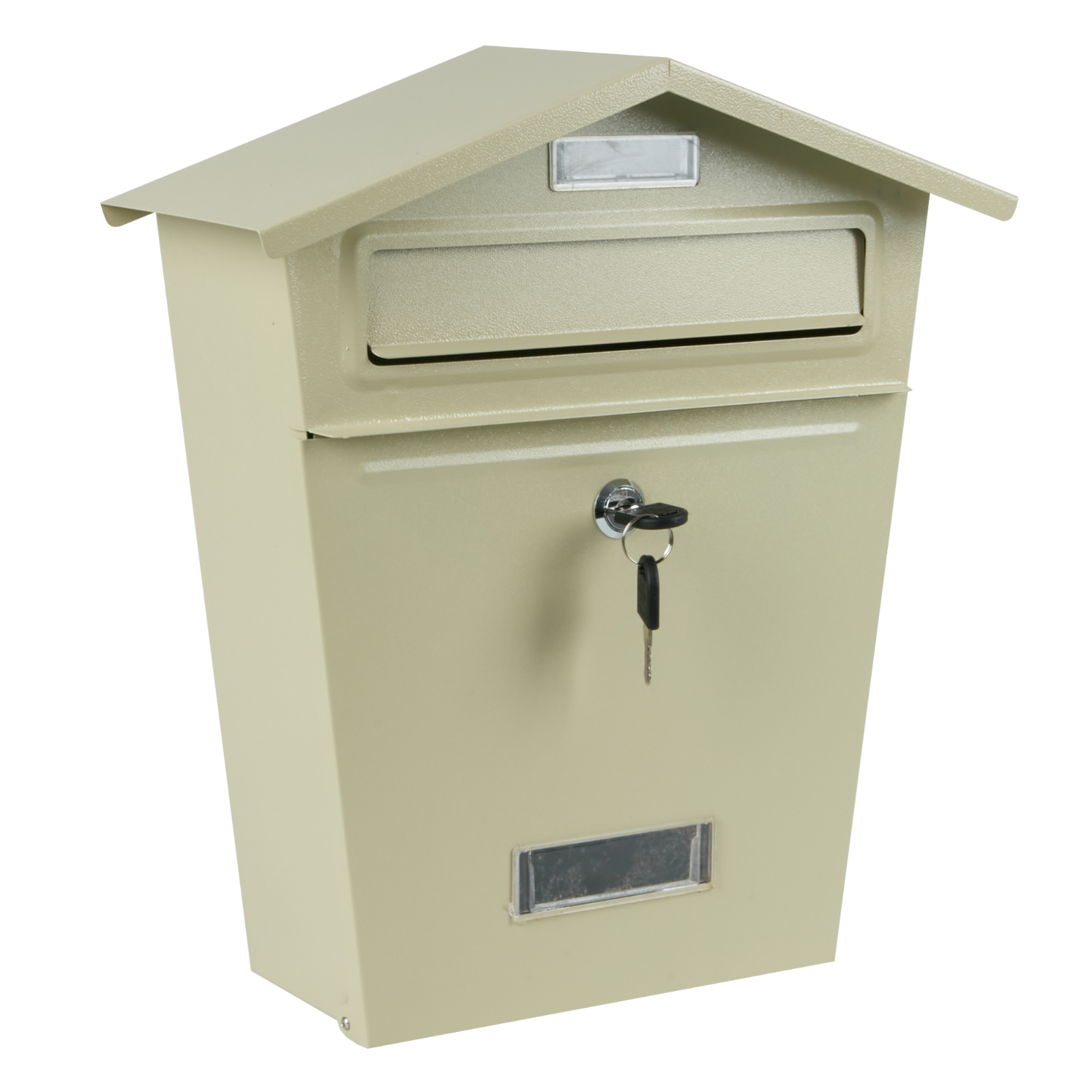 NEW LARGE OUTDOOR STEEL POST BOX POSTBOX LOCKABLE LETTER MAIL WALL ...