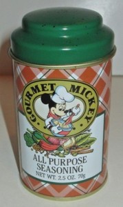 DISNEY GOURMET MICKEY MOUSE ALL PURPOSE SEASONING TIN PROTOTYPE WAGNER ...