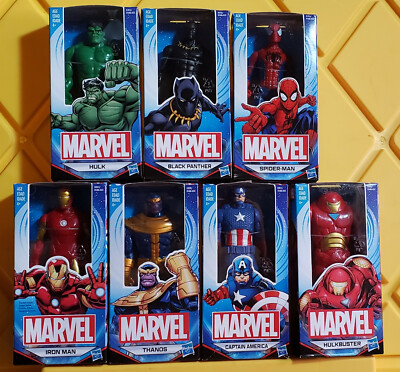 Lot (7) Basic 6' Marvel Avengers Action Figures ( NIB) Including Thanos ...